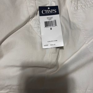 Chaps | Pants & Jumpsuits | Brand New White Denim Cargo Capri With ...